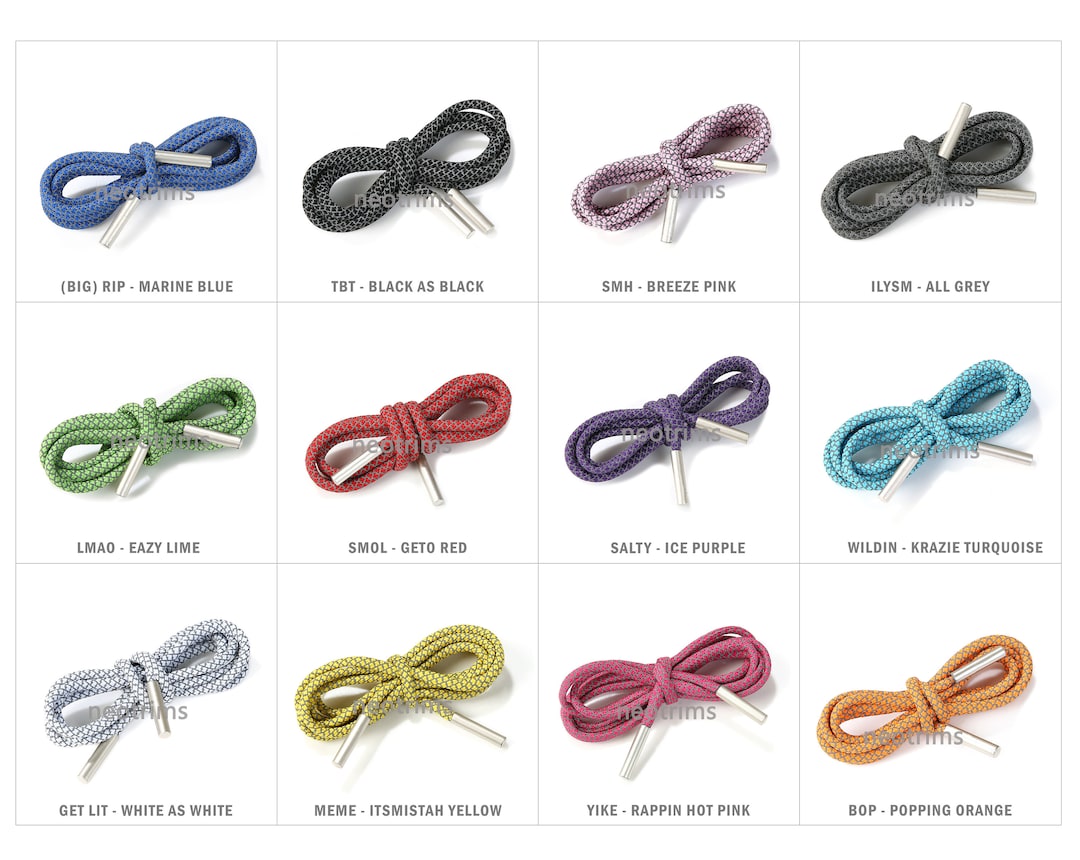 Reflective Bootlace or Hoodie Cord,rope Shoe Lace or Tie for Sweatshirt ...