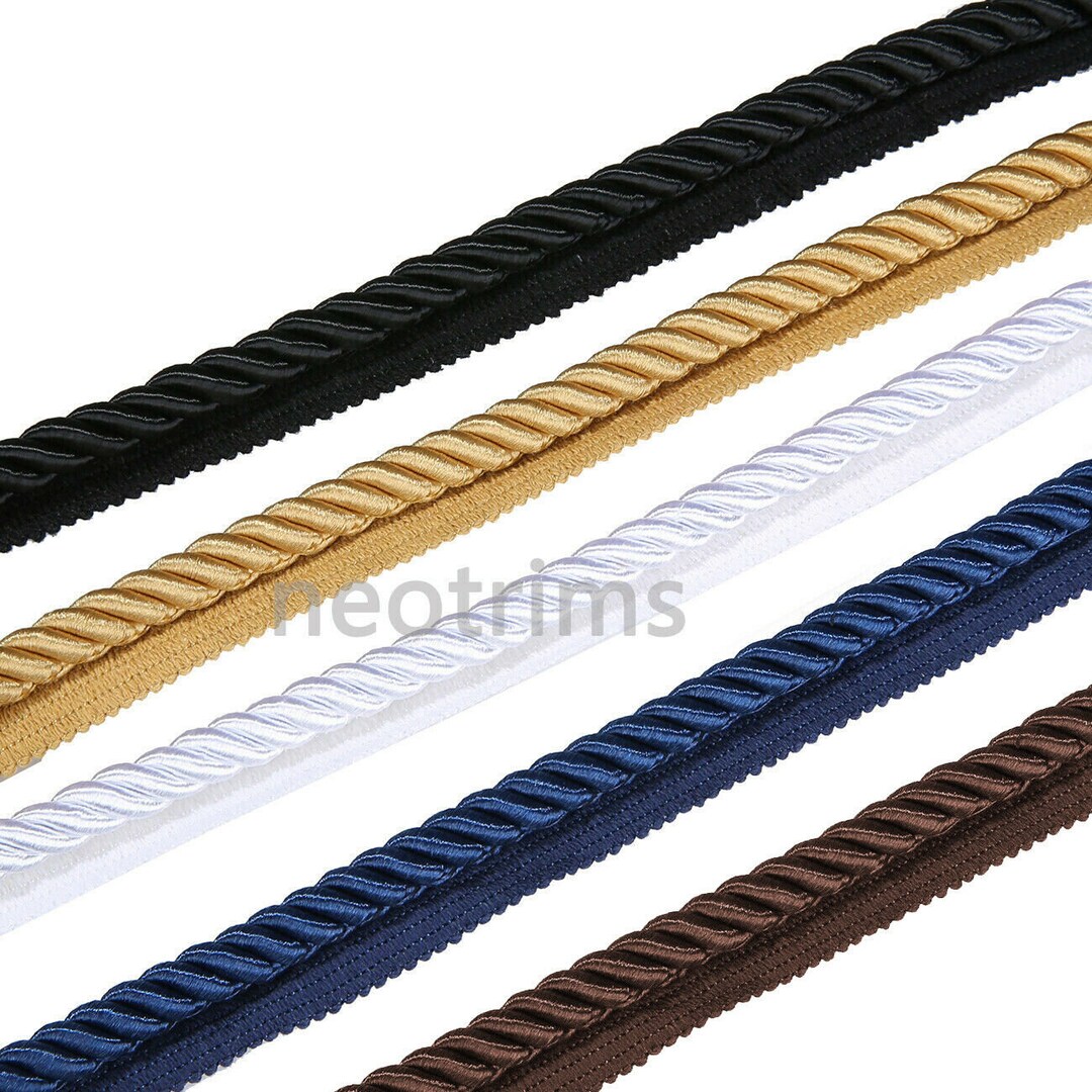Piping & Cord Thick Silky Barley Twist Trimming Braid,flanged Insertion ...