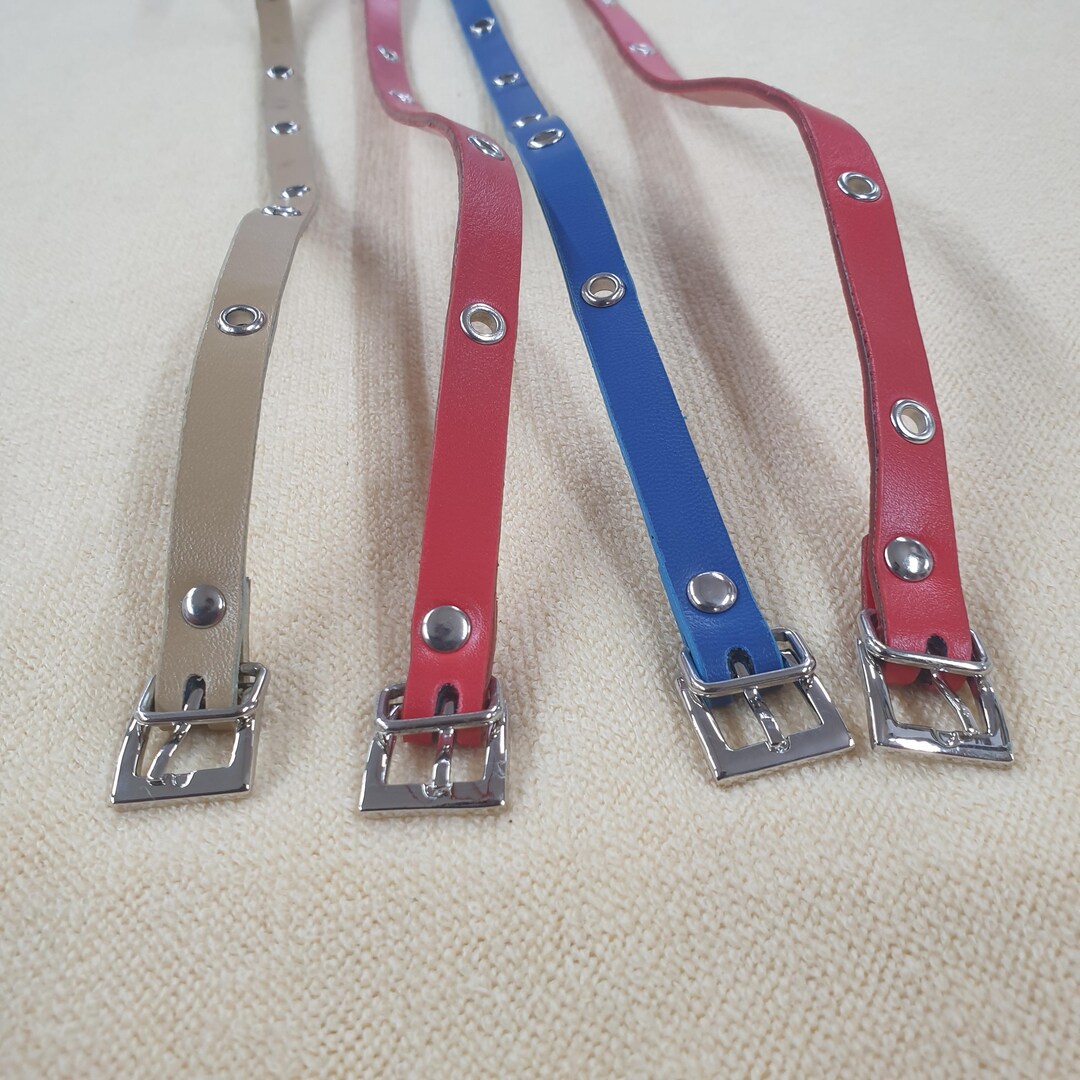 Faux Leather PU Belts Skinny Size 10mm Wide Job Lot 4pcs Rivets Design ...