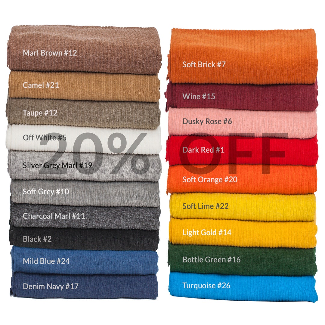 Jersey Fabric Rib Knit 4x2 Ribbed Effect Self Pattern for Dressmaking ...