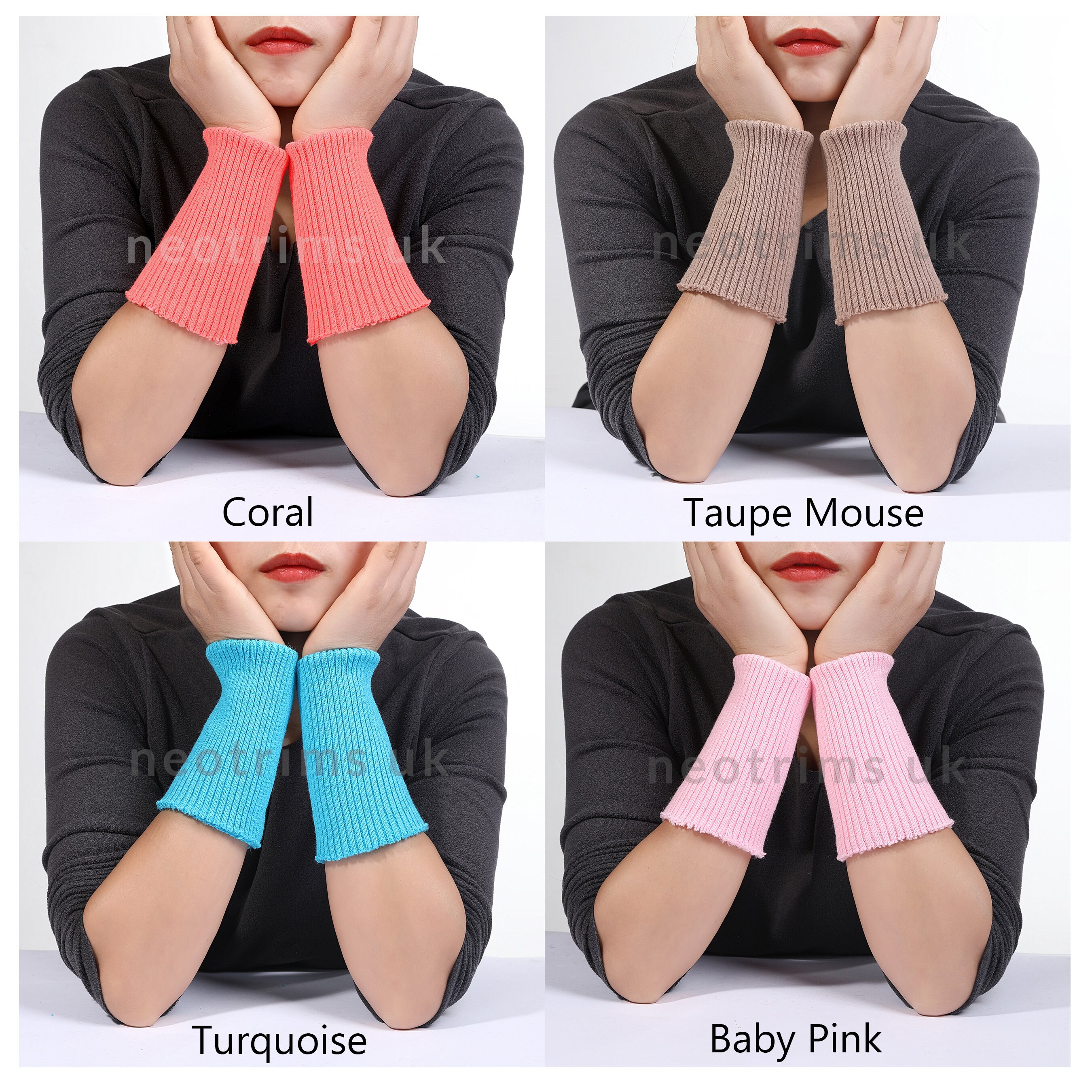 Rib Knit Cuff Fabric, 1 Pair (2 Pieces) Tubular Ribbing,seamless ...