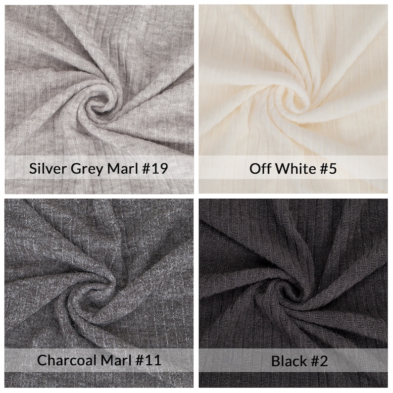 Jersey Fabric Rib Knit 4x2 Ribbed Effect Pattern for - Etsy