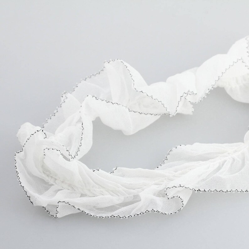 Ruffled Pleated Soft Chiffon Ribbon Fancy Edging Decorative | Etsy