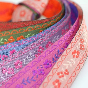 Woven Rose Jacquard Ribbon Trimming, 3meters,16mm,floral Vine Vintage ...