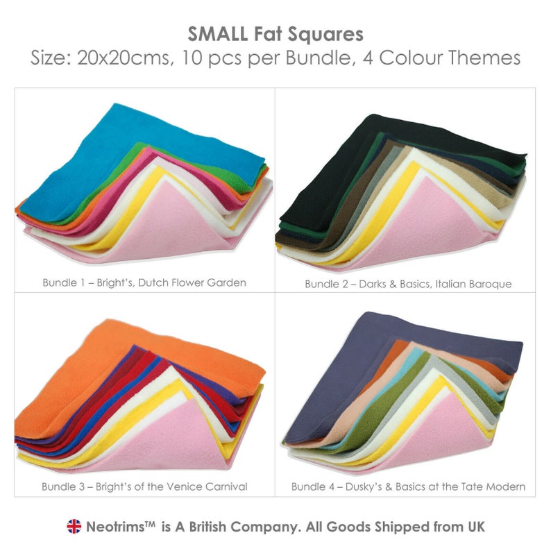 Polar Fleece Fat Squares Anti Pill Fabric Bundles 2 Sizes - Etsy UK