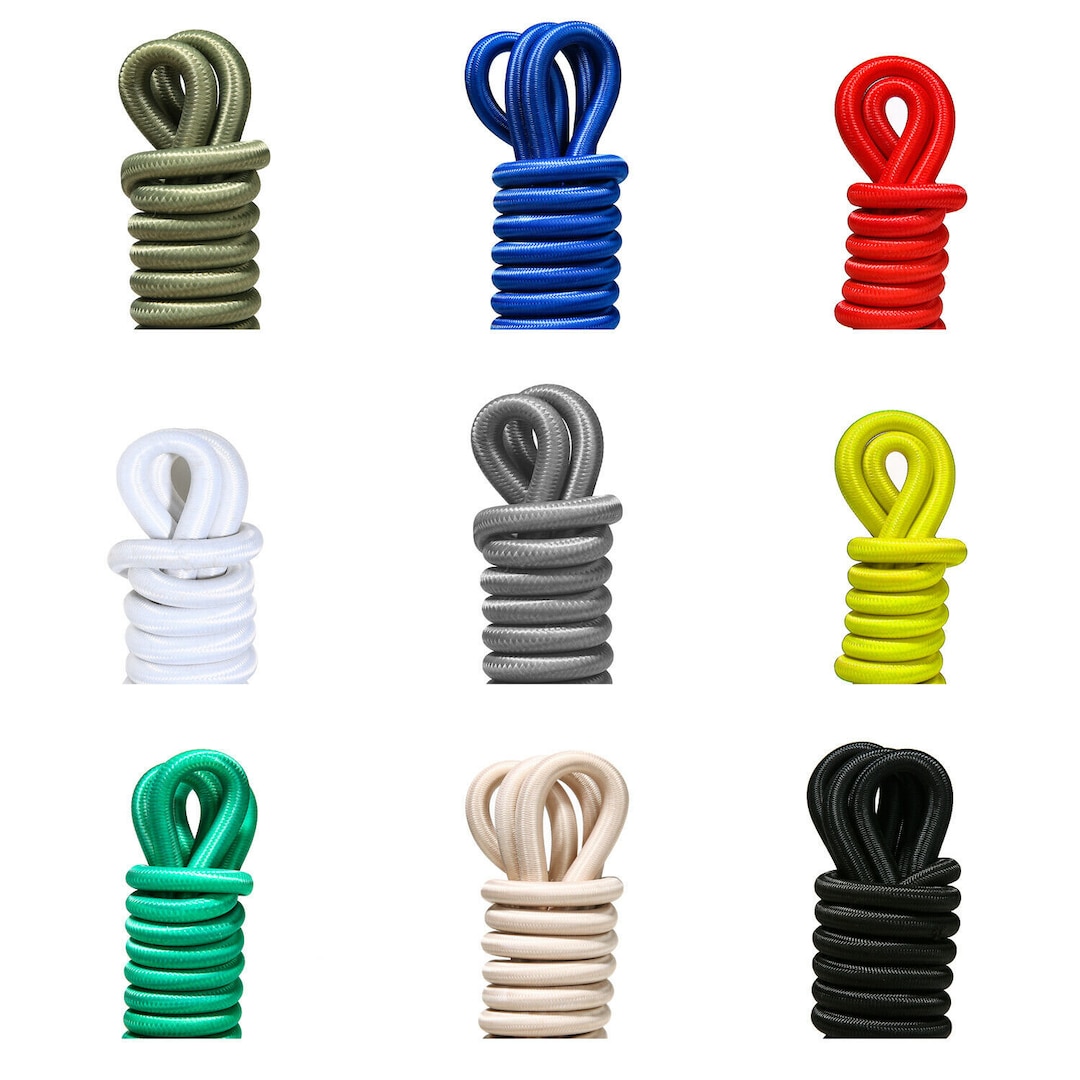 Elastic Bungee Rope Shock Cord,5 Meters, 10mm Thick Diameter.9 Colours ...