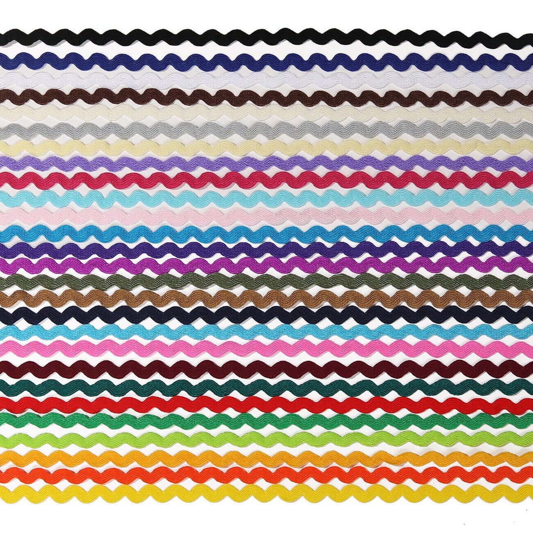 Ric Rac Ribbon 15 Yards,6mm Sewing Trimming,28 Colors.rik Rak S Bend ...