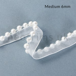 Pearls Bead Ribbon Trim Edging Vintage Lace,dressmaking Wedding Sewing ...