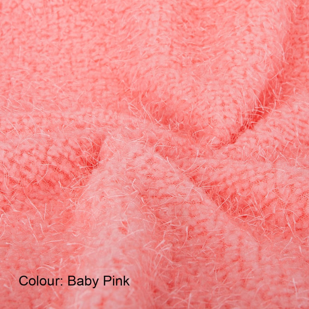 Baby Pink, Luxury Soft, Shaggy Plush, Soft Snarl Loops, Pile Texture ...