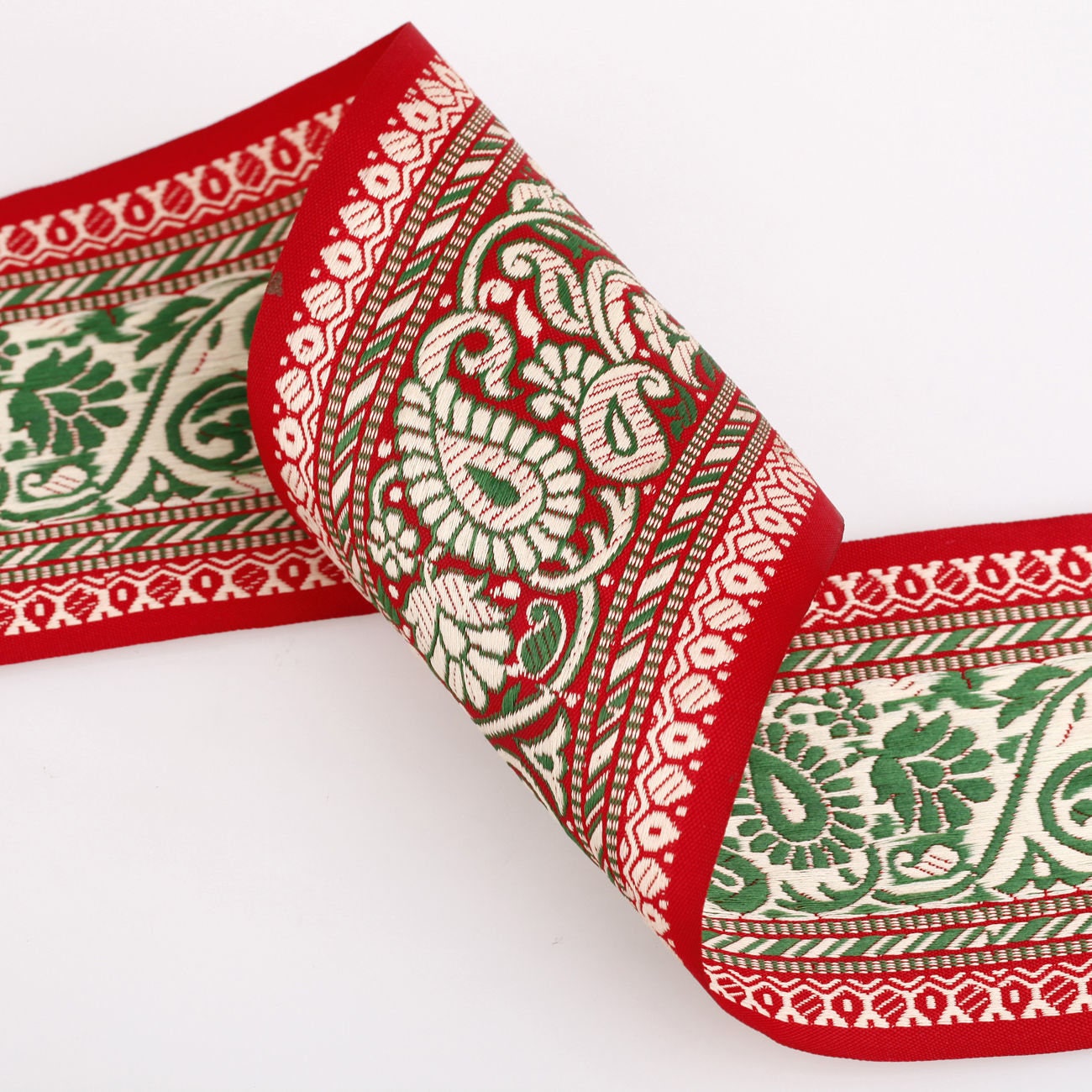 90mm Wide Unique Indian Paisley Ribbon Decorative Salwar Sari - Etsy UK