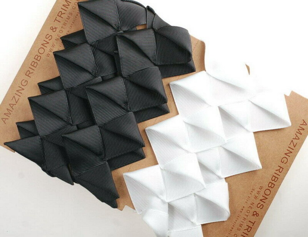Neotrim Petersham Grosgrain Sculptured Origami Boxed Pleated Style ...