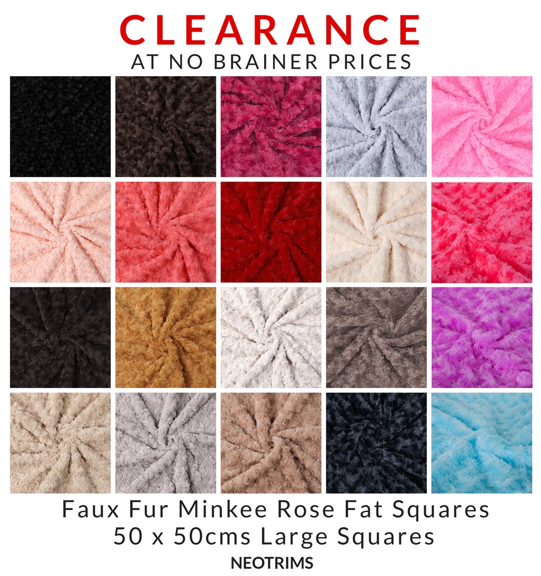 Faux Fur Fabric Rose Swirl Eyelash Pattern Luxurious Fluffy Furry ...