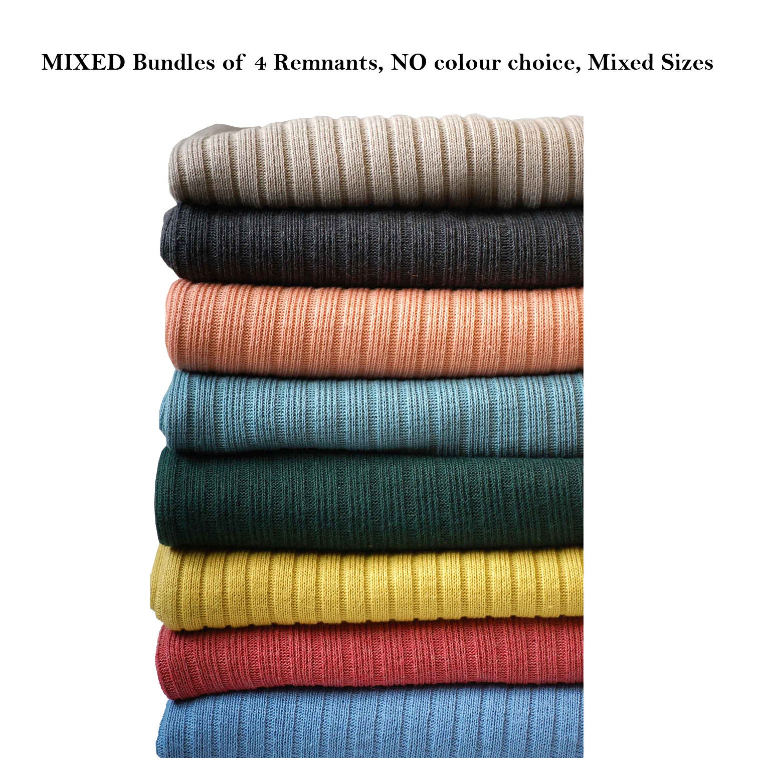 Knitted Rib Knit Jersey Fabric Material Remnants Pieces 1kg - Etsy