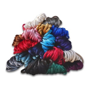 Velvet Cord Round Tubular Ribbon Rope Trimming, 7mm, Smooth Luxurious ...