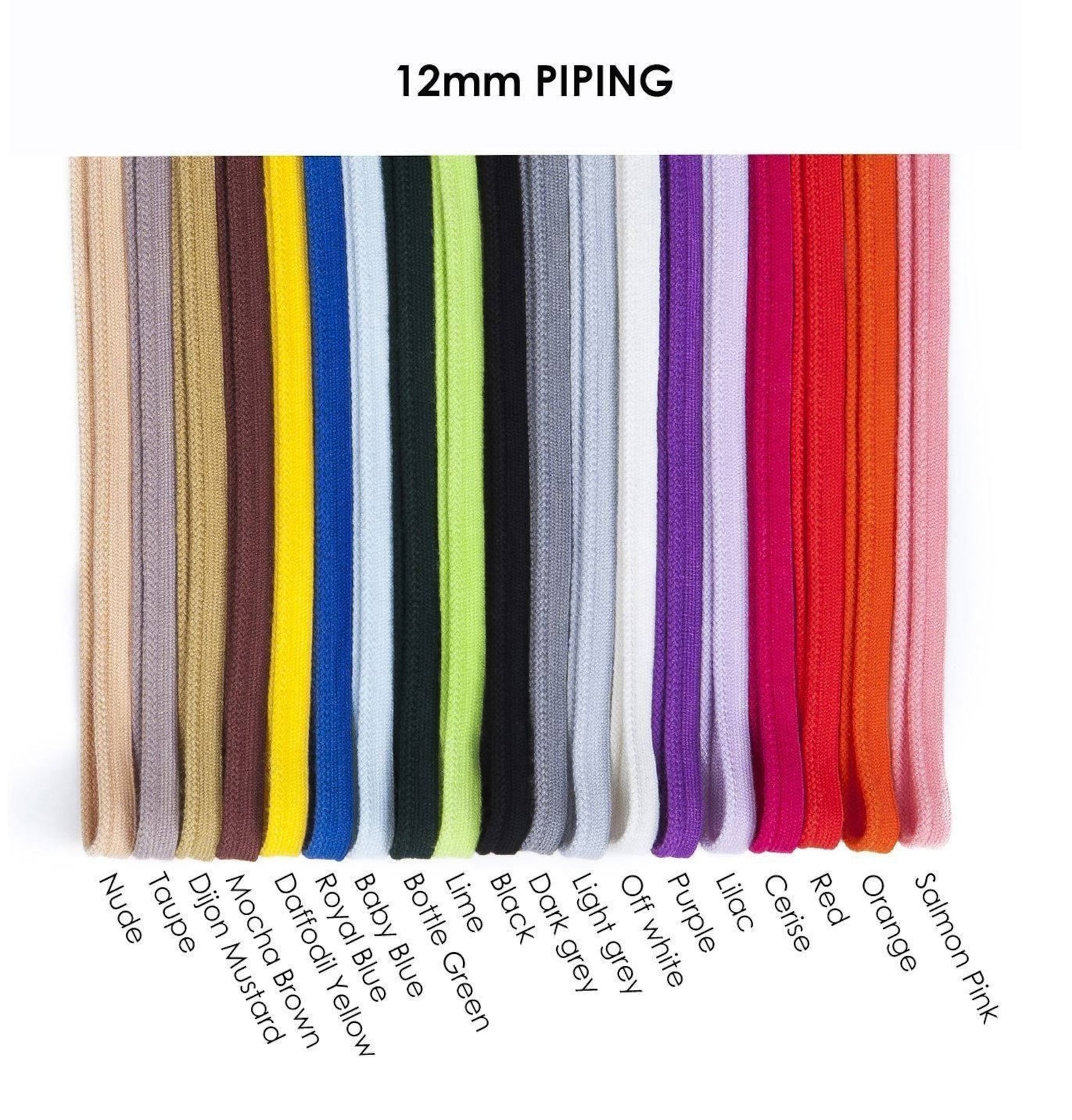 12mm Flanged Insert Piping Cord Tape & 7mm Jumbo Cord Rope - Etsy UK