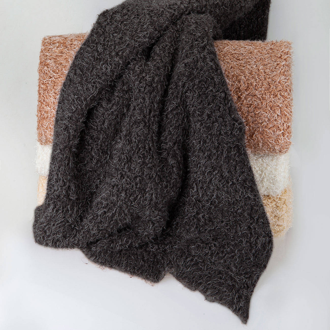 Black Pile Fabric, Soft Sheep Wool Fleece, Photography Backdrop ...