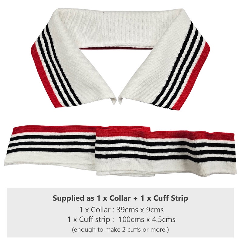 Knit Rib Collar and Cuff Set to Revamp Polo Shirts or New Garments ...