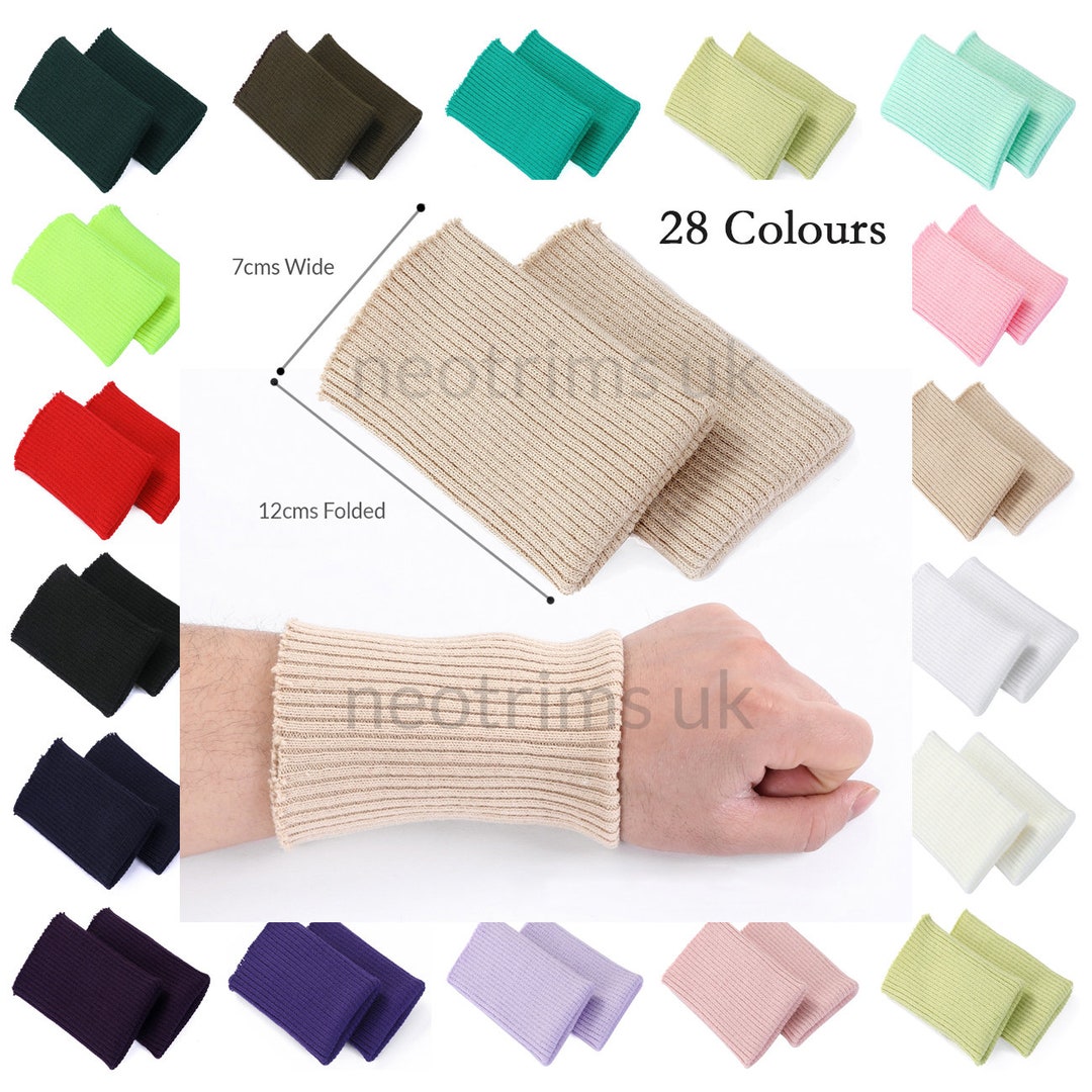 Rib Knit Cuff Fabric, 1 Pair (2 Pieces) Tubular Ribbing,seamless ...