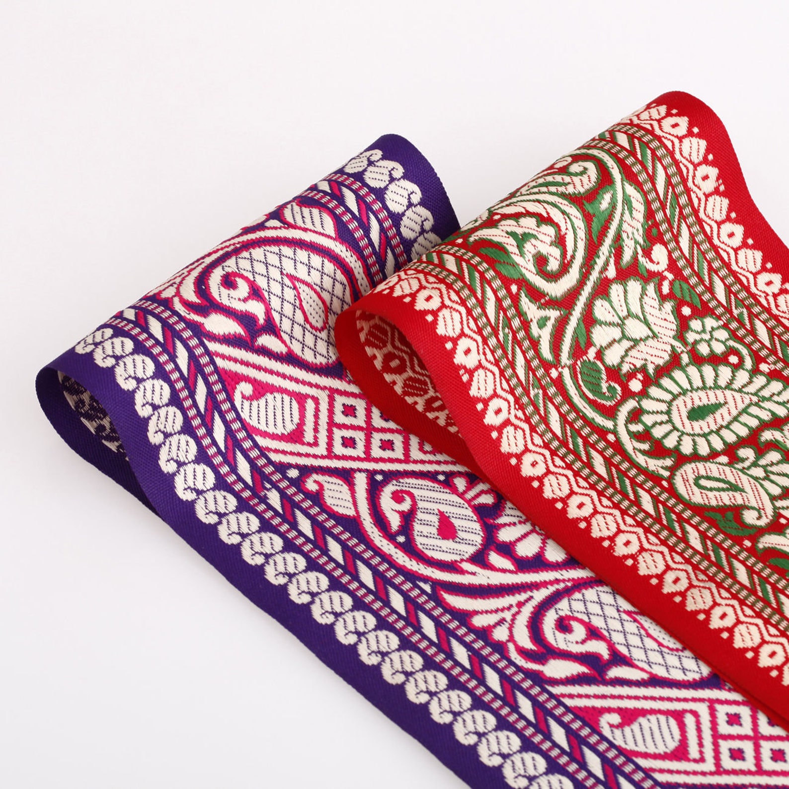 90mm Wide Unique Indian Paisley Ribbon Decorative Salwar Sari - Etsy UK