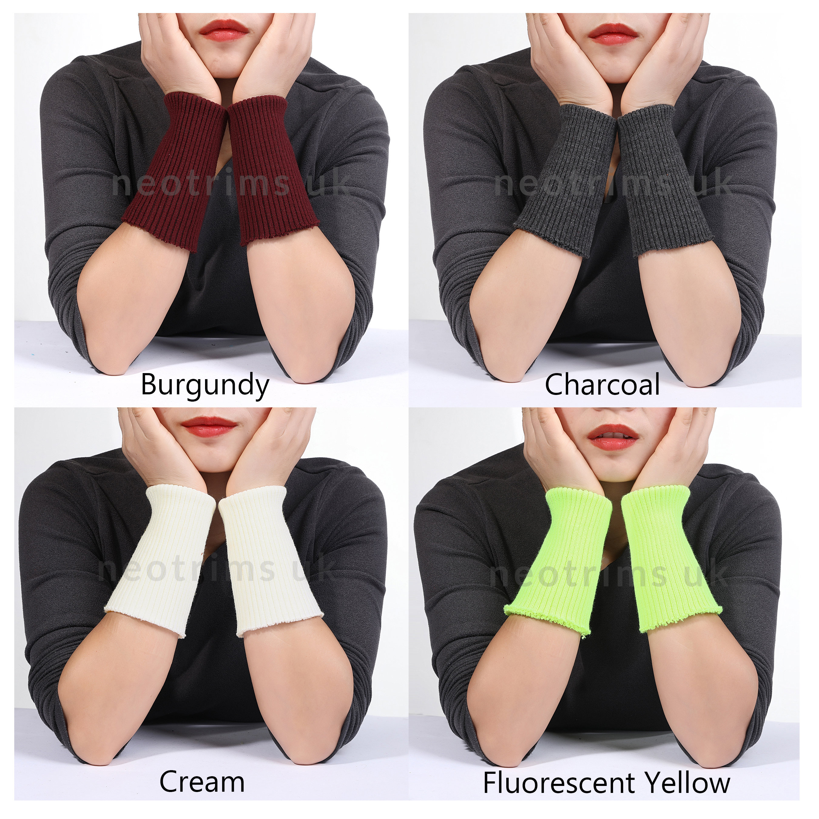 Rib Knit Cuff Fabric, 1 Pair (2 Pieces) Tubular Ribbing,seamless ...