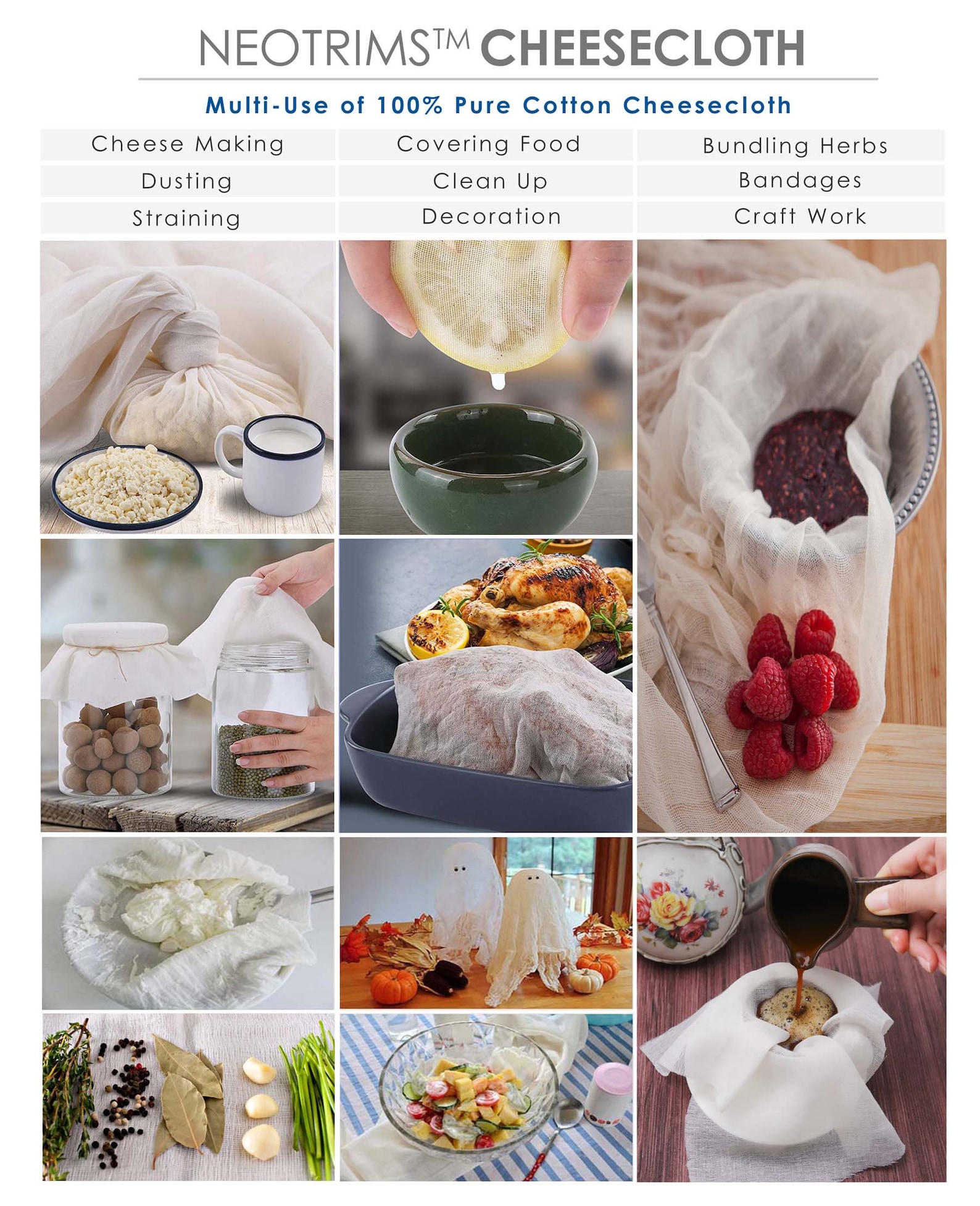 Muslin Cheese Cloth for Strainingcheese Makingbakingultra | Etsy