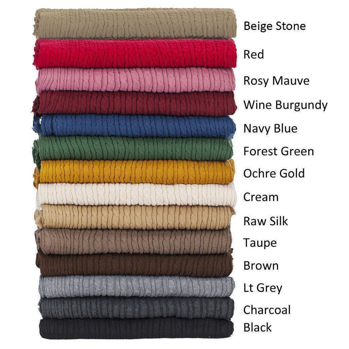 Cream Cable Twist Knit Fabric Selvage Edge Knitted Sweater - Etsy