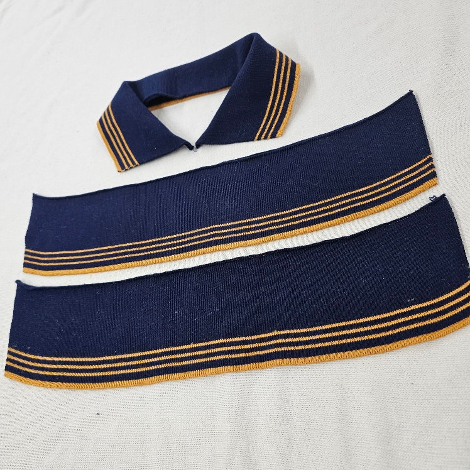 Knit Rib Collar and Cuff Set to Revamp Polo Shirts or Trim New Garments ...