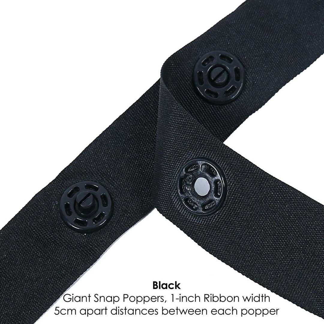 Snap Popper Tape,press Stud Trim,large Big Giant Poppers Wide Ribbon ...