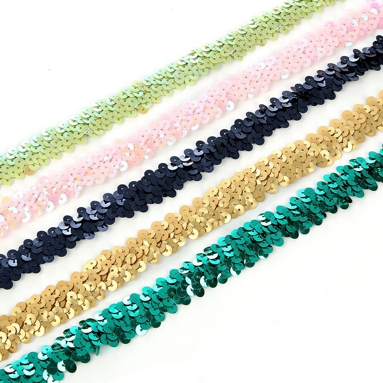 Stretch Sequin Trimming Braidmetallic Glitzy Trim. Elastic 2 - Etsy