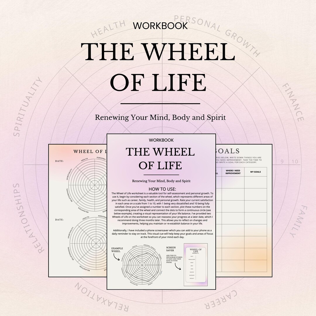 The Wheel of Life Workbook - Etsy