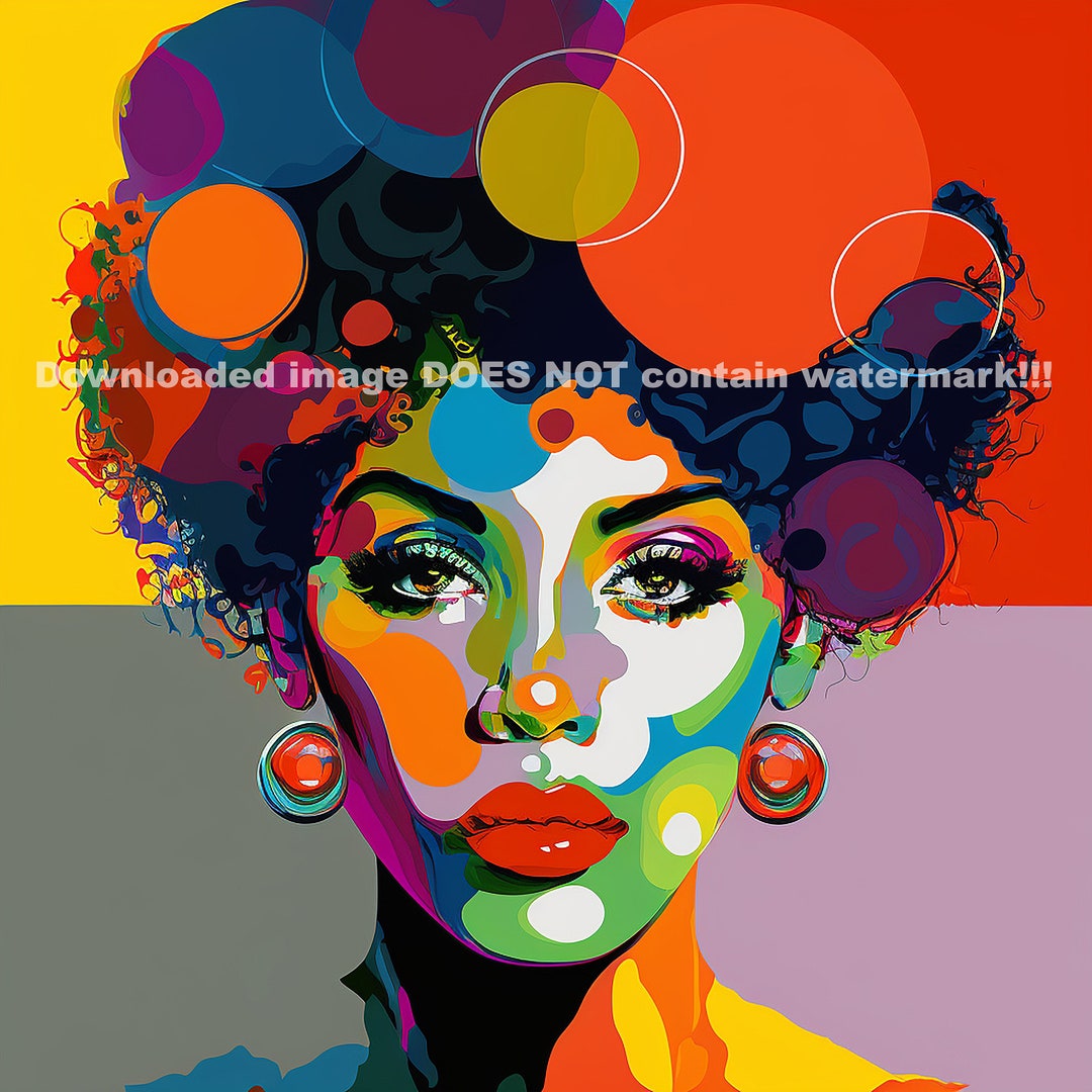 Digital Download, Digital File, Digital Print, Pop Art, Female Pop Art ...