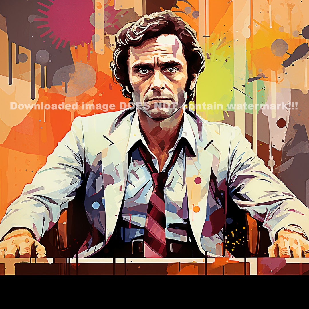 Ted Bundy Digital Print, Digital Art, Pop Art, - Etsy