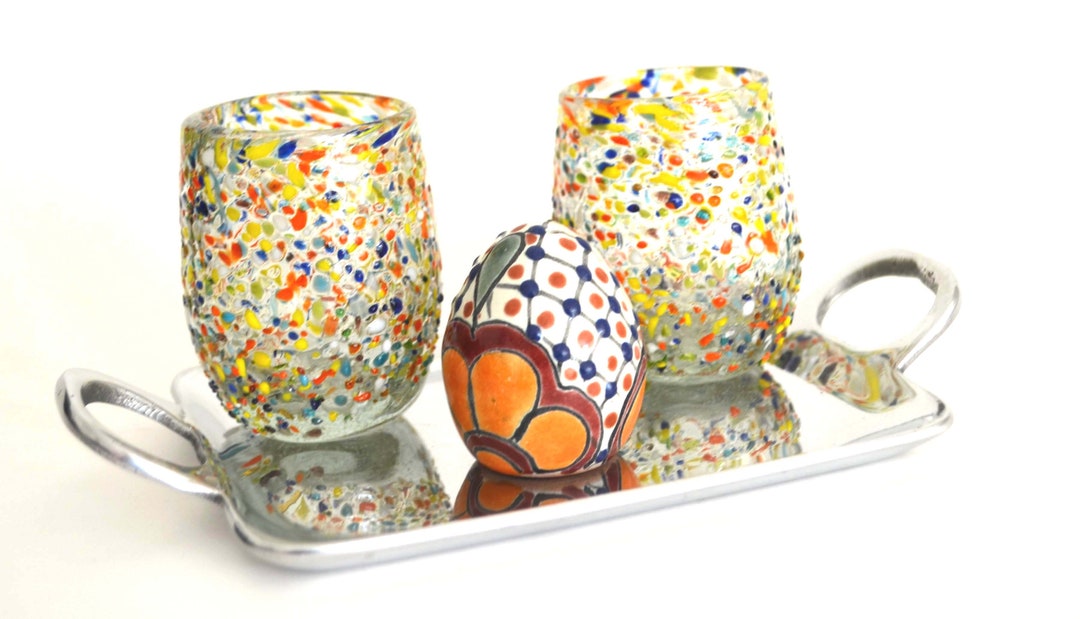 Tequila Set. Two Shot Glasses, Tray and Salt Shaker. - Etsy