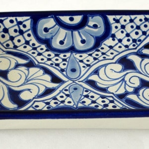 Blue Hand Painted Talavera Serving Dish - Etsy