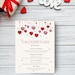 Editable Valentine Menu Card Template, Red and Pink, Hearts, Valentine ...