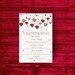 Editable Valentine Menu Card Template, Red and Pink, Hearts, Valentine ...