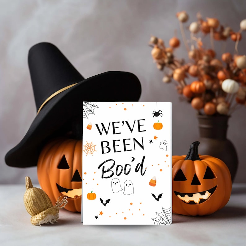 You've Been Booed Printable, We’ve Been Booed, Editable Halloween Sign ...