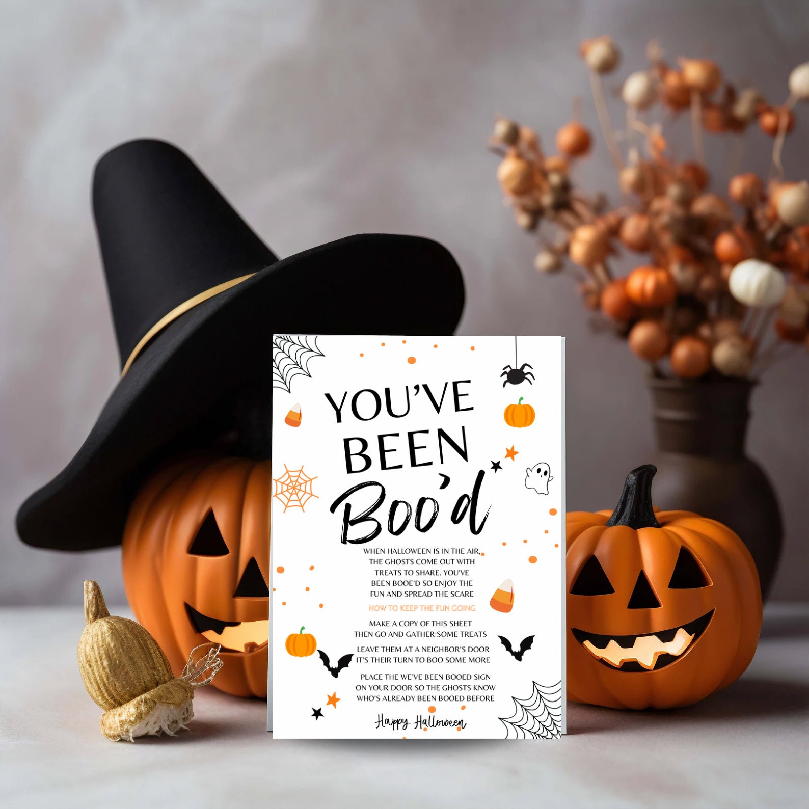 You've Been Booed Printable, We’ve Been Booed, Editable Halloween Sign ...