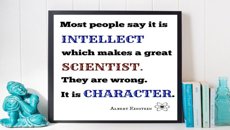 Einstein Print, Digital Print, Printable Art, Science Quote, Math ...