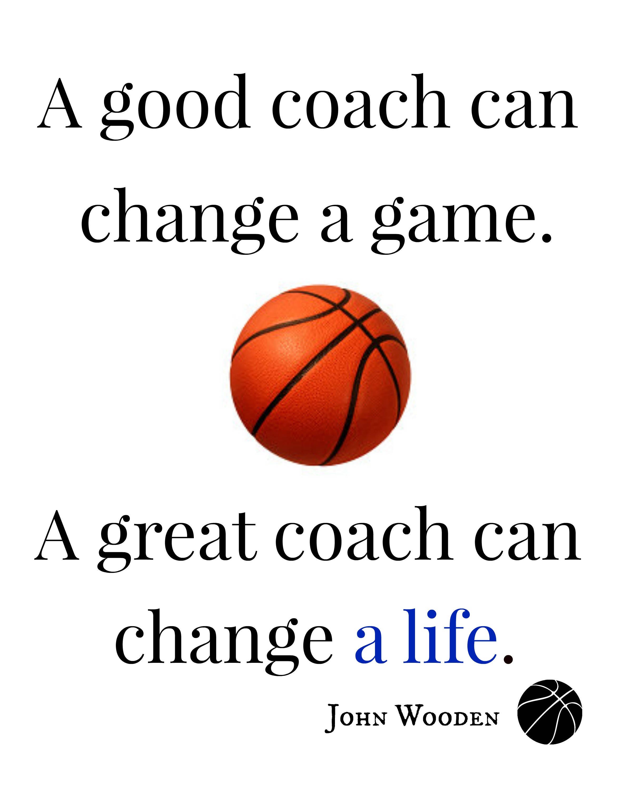Basketball Print, A Good Coach Can Change a Game, A Great Coach Can ...