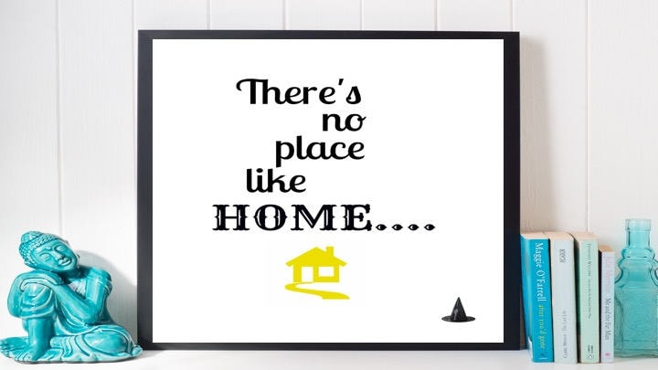 Wizard of Oz Digital Print, There's No Place Like Home, Movie Print ...