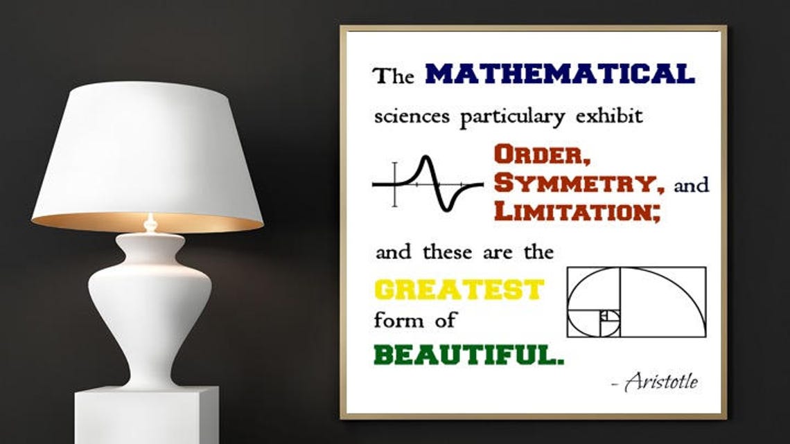 Aristotle Print, Digital Print, Printable Art, Math Quote, Math and ...