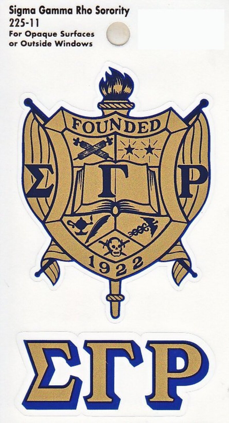 Stickers Sigma Gamma Rho Crest | Etsy