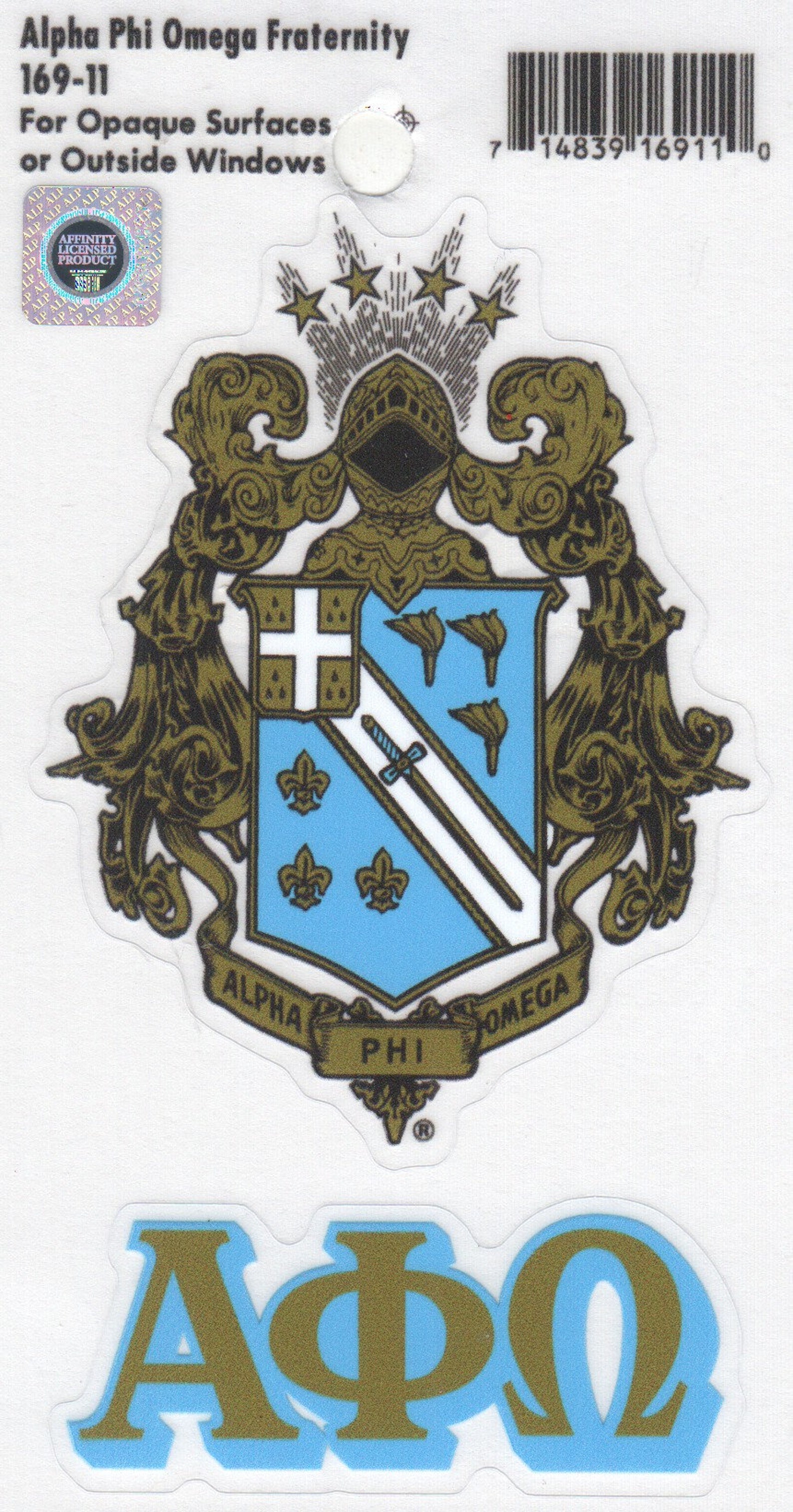 Stickers Alpha Phi Omega Crest | Etsy