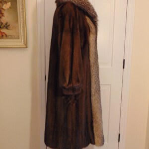Full Length Mahogany Mink Fox Tux Trim and Earmuffs, Long Mahogany Mink ...