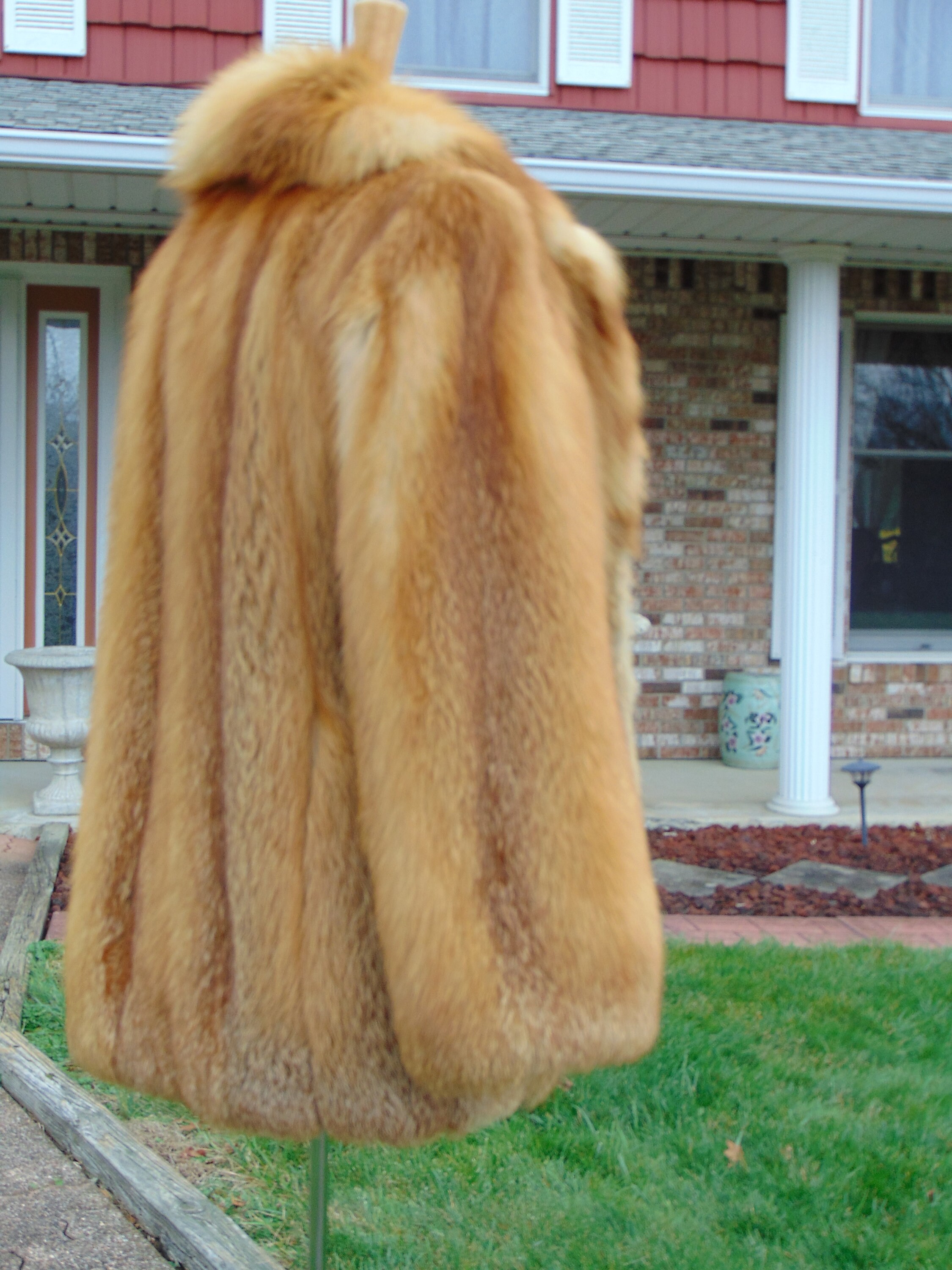 Red Fox Fur Jacket-fox Fur Jacket Resort Fur Coats-unisex Fox - Etsy