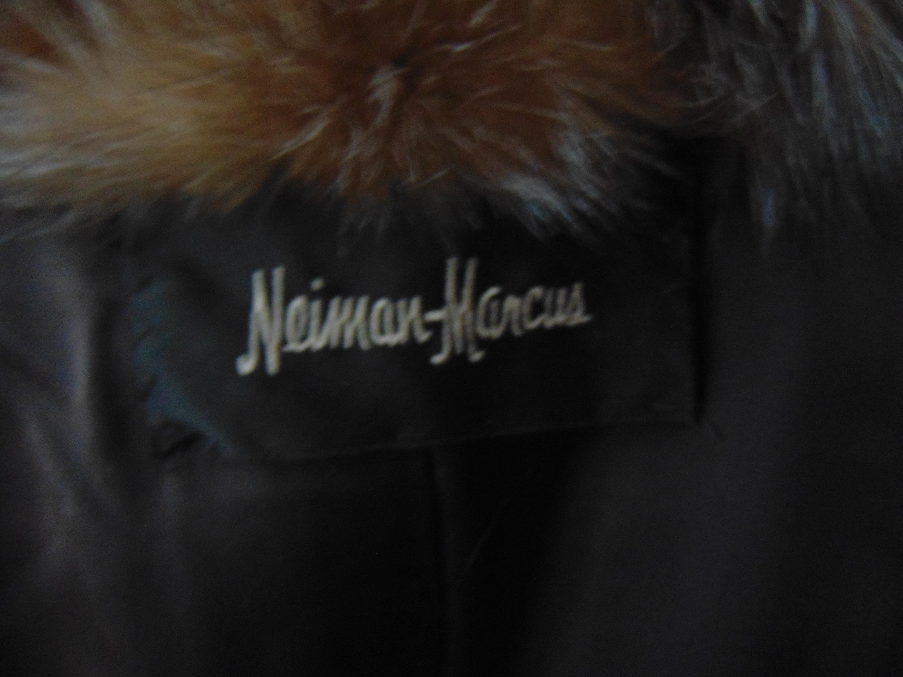 Neiman Marcus Sheared Muskrat Fur Coat With Fox Tuxedo Border - Etsy