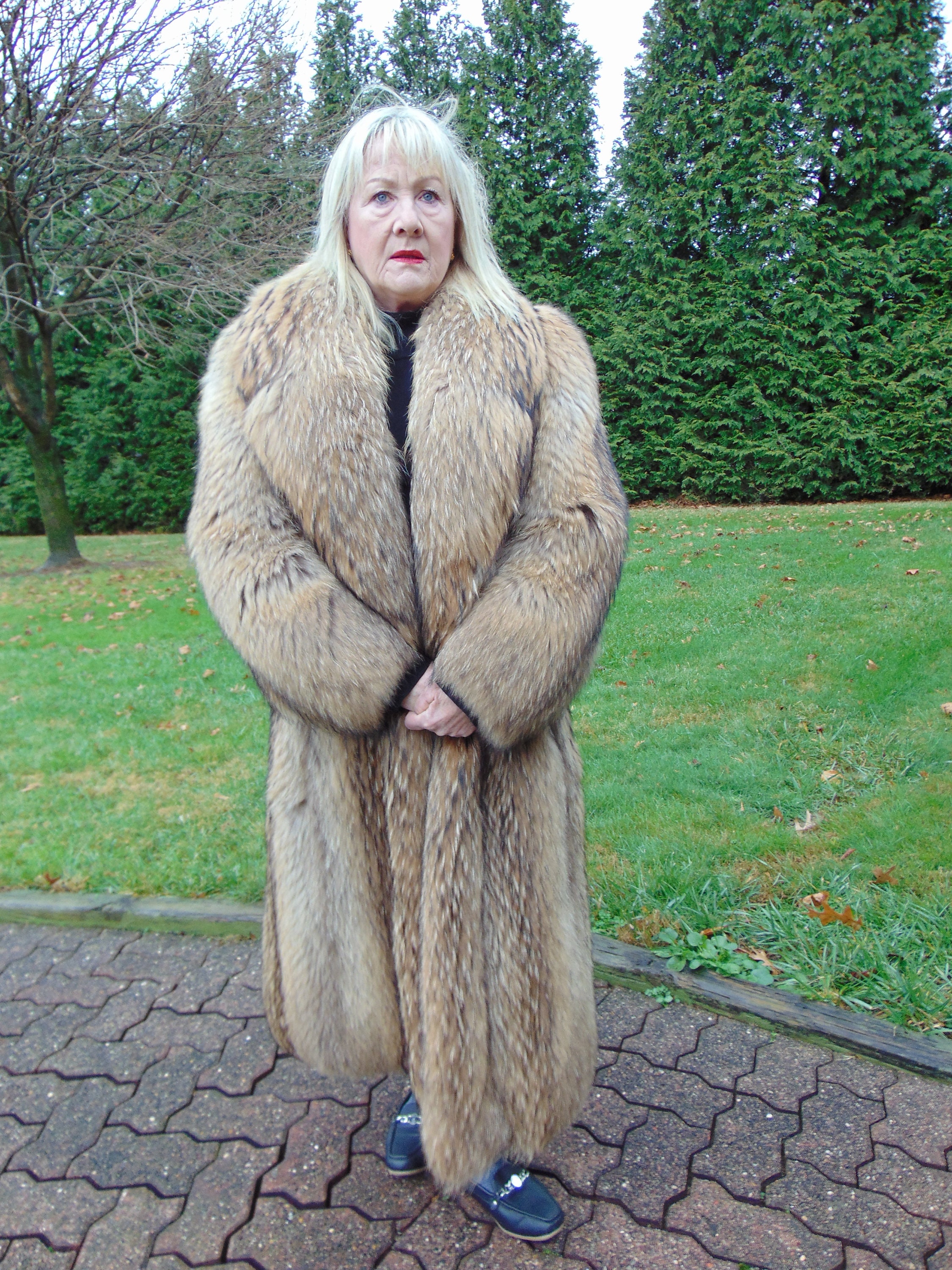 Finnish Raccoon Full Length Fur Coat-luxury Finnish Raccoon - Etsy