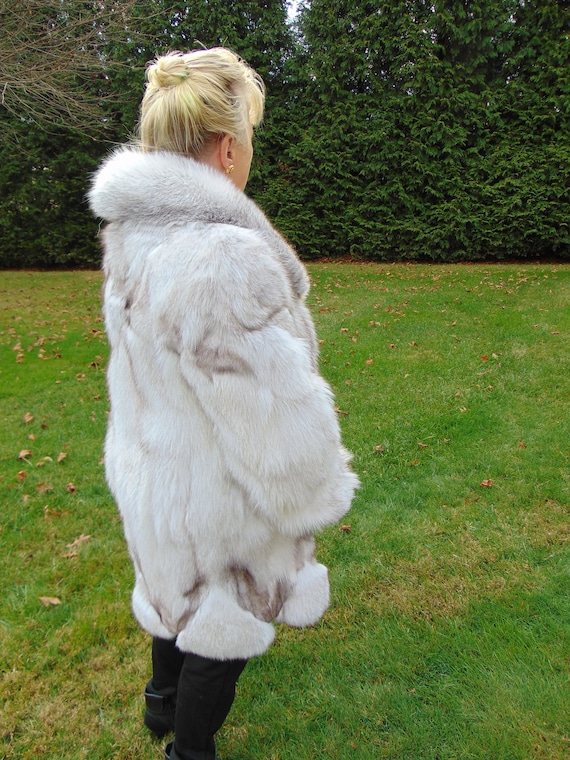 Blue Fox Stroller Fur-Fox Stroller Coat-Real Fox Fur … - Gem