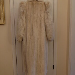 Full Length Blush Mink Fur Coat, Vintage White Mink Coat, Preloved Mink ...